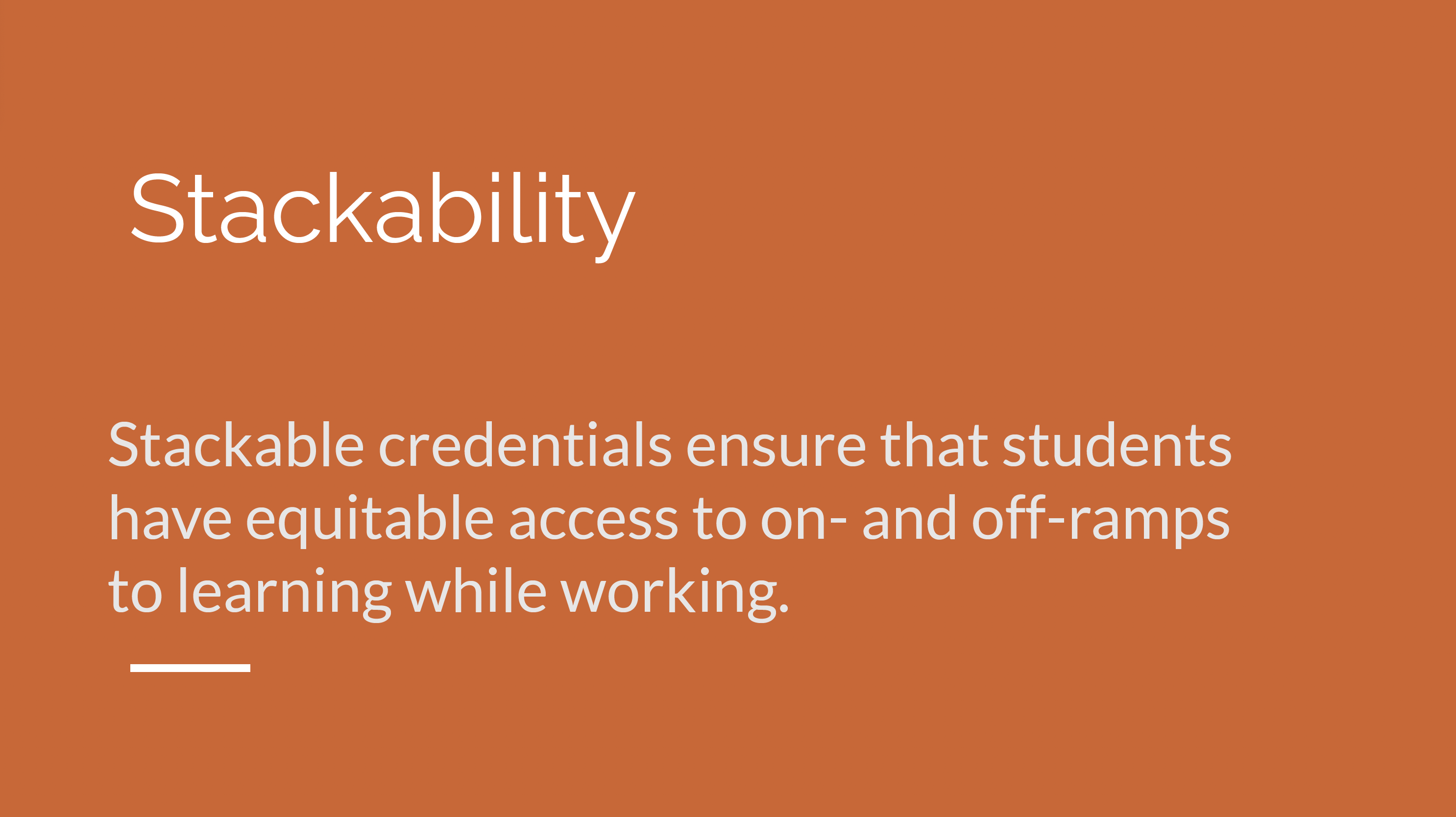 R Stackable credentials - Michigan Center for Adult College Success